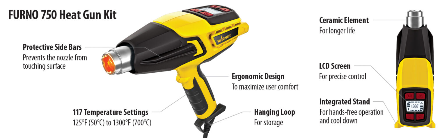FURNO 750 Heat Gun with Adjustable Temperature | Wagner