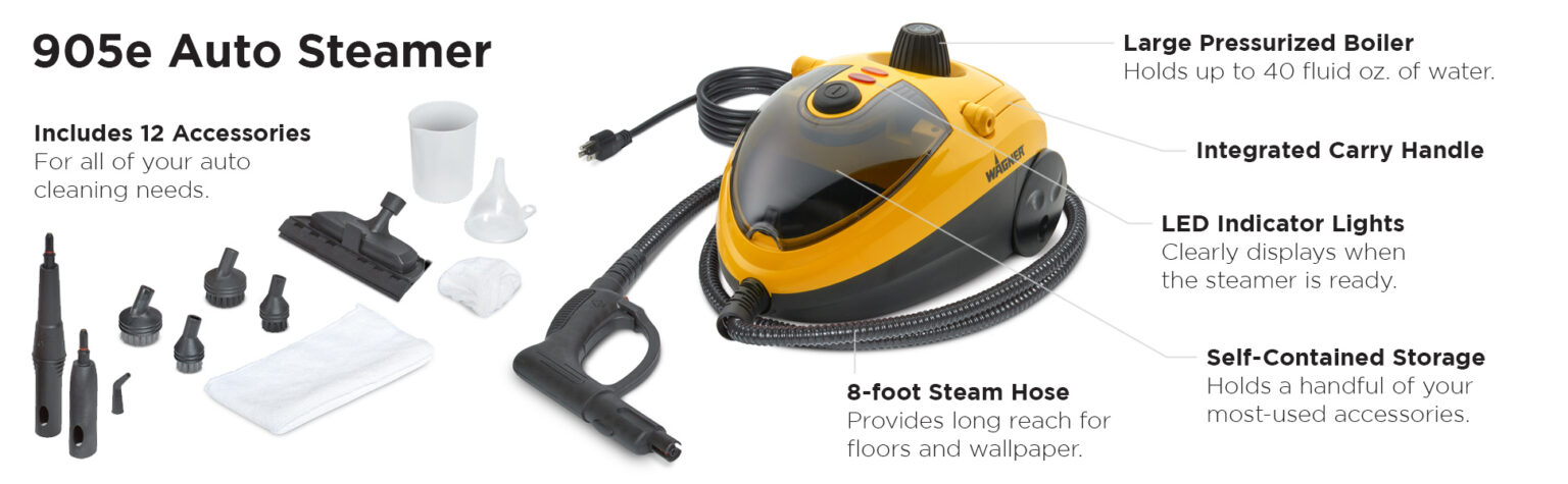 Steam Cleaner for Car Seats & Interiors | Wagner 905e Auto Steamer