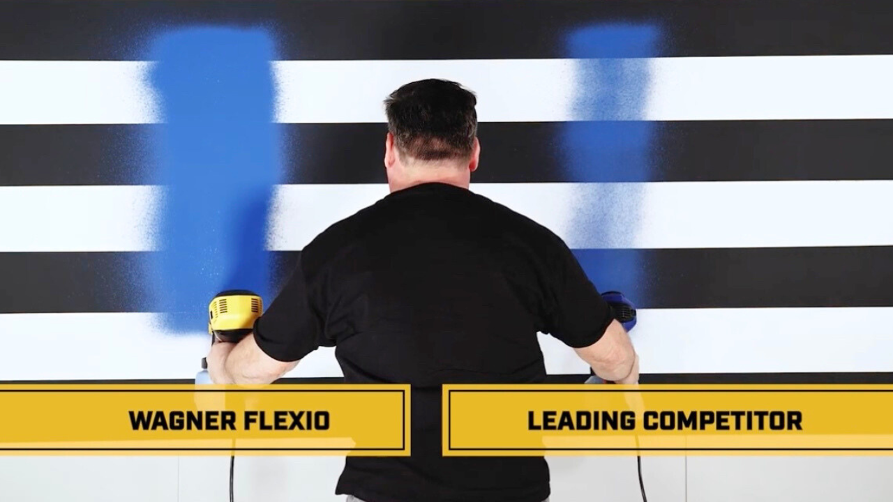 Best Coverage: FLEXiO 2500 vs Leading Competitor - Wagner SprayTech